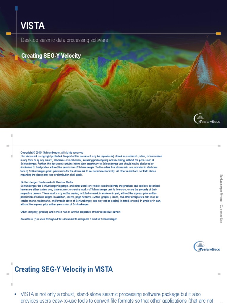 Creating SEG-Y Velocity in VISTA - 6949199 - 02 | PDF | Windows Vista ...