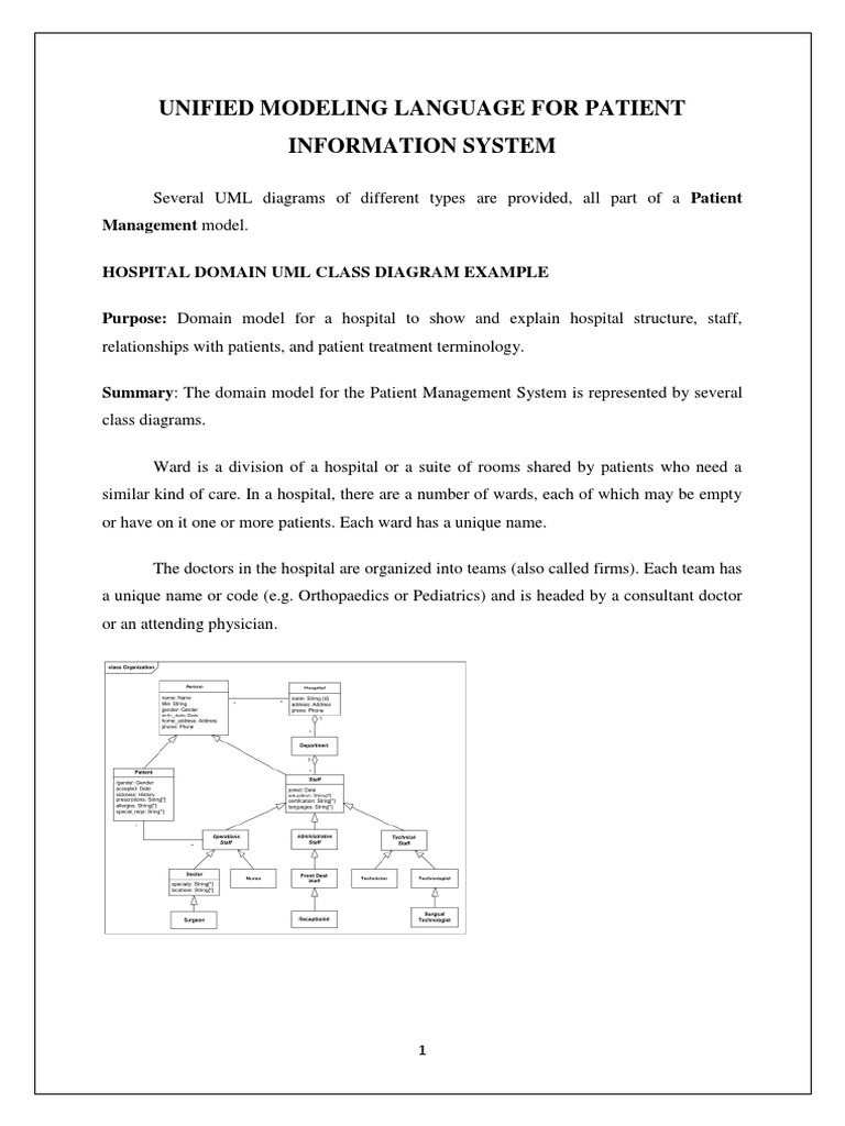 Uml Patient Information System | PDF | Patient | Hospital