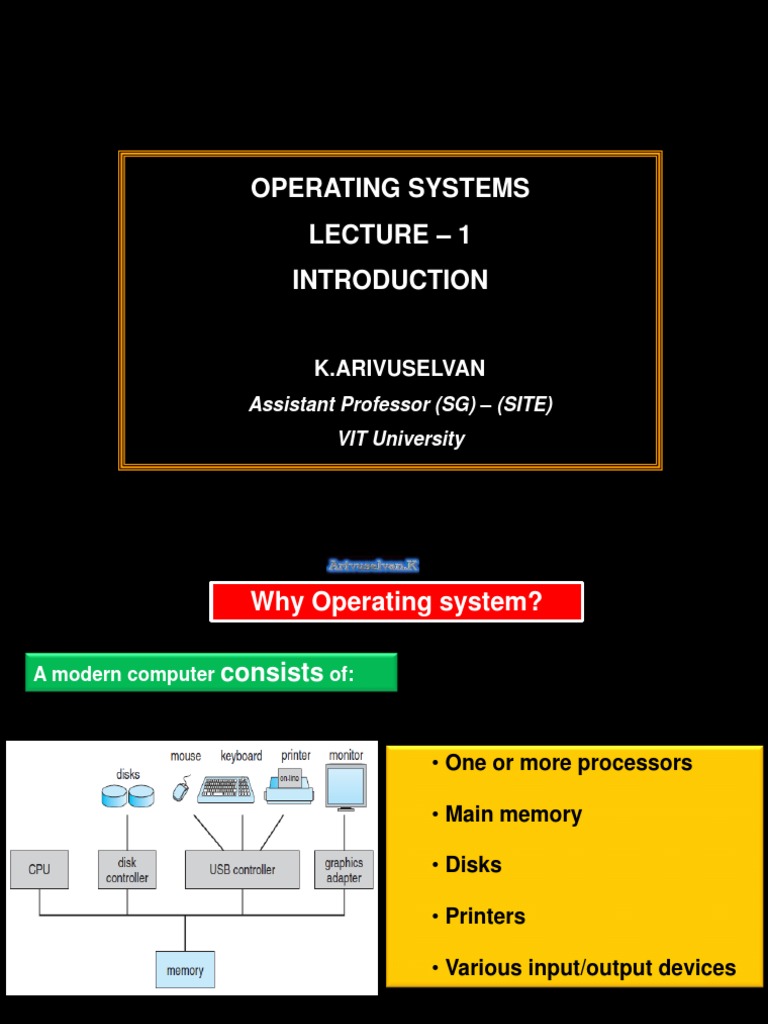 OS L1intro 2017 | PDF | Operating System | Central Processing Unit