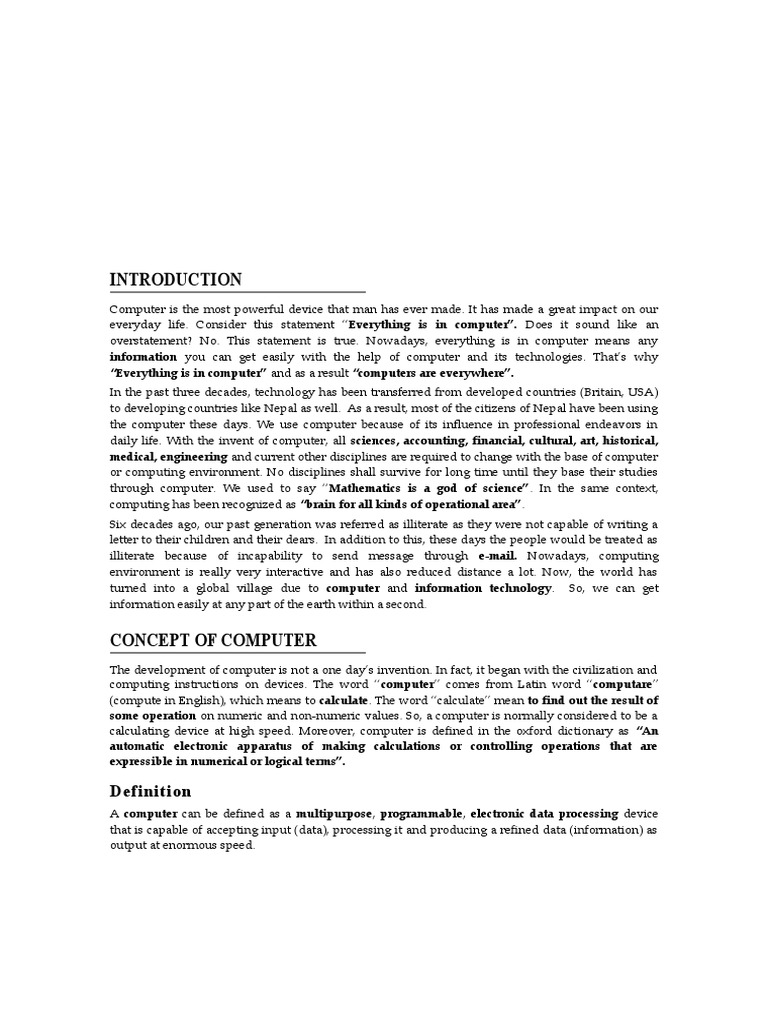 Unit 1 Introduction To Computers | PDF | Hertz | Computer Aided Design