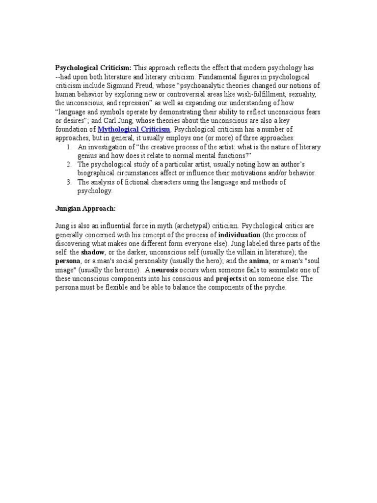 Psychological Criticism | PDF | Science & Mathematics
