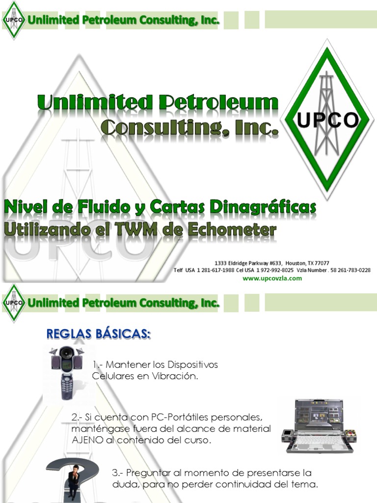 Nivel de Fluido y Cartas Dinamometricas Utilizando El TWM de Echometer ...