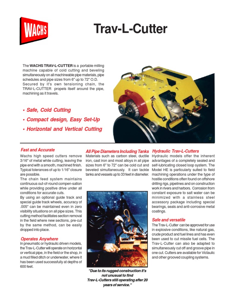 Trav L Cutter - CATALOGO PDF | PDF | Pipe (Fluid Conveyance) | Machining