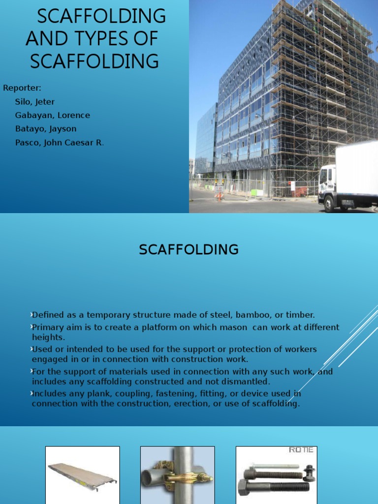 Types of Scaffolding Explained | PDF | Scaffolding | Masonry