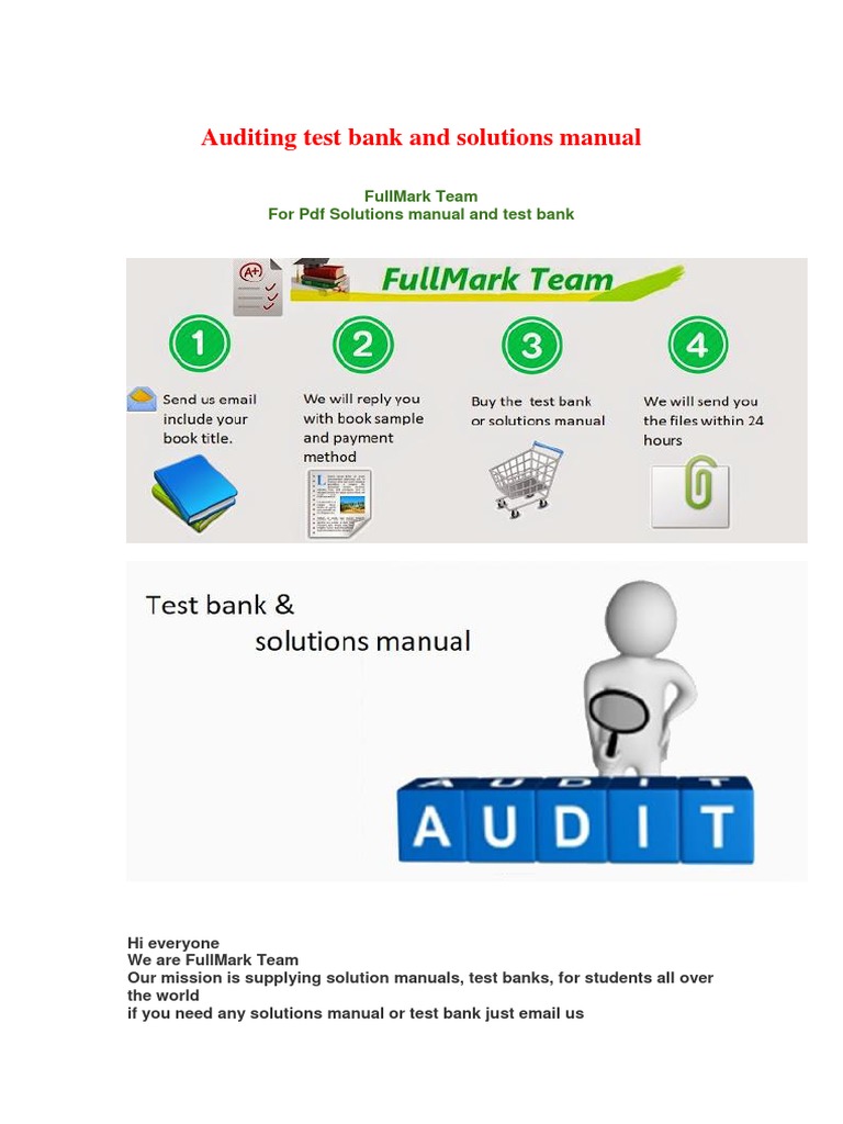 Auditing Test Banks & Solutions PDF | PDF | Auditor's Report ...