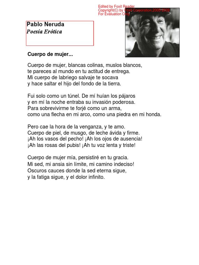 Pablo Neruda - Poesia Erotica | PDF