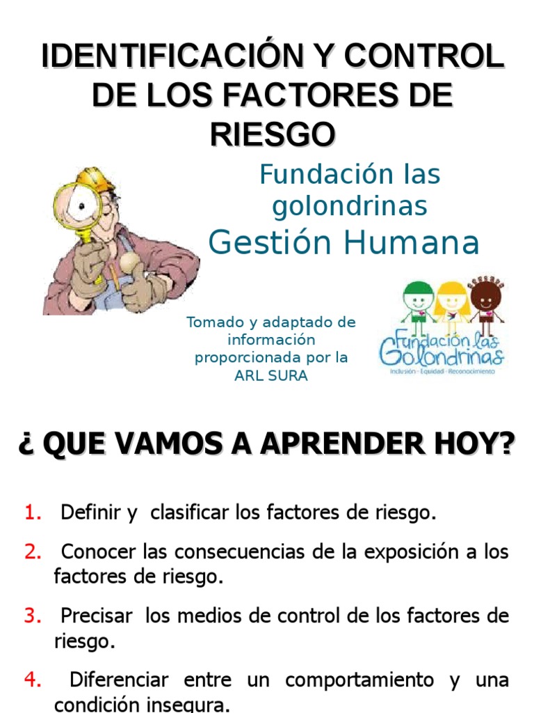 Identificacion y Control de Los Factores de Riesgo Fundacion Las Golondrinas | PDF | Química ...