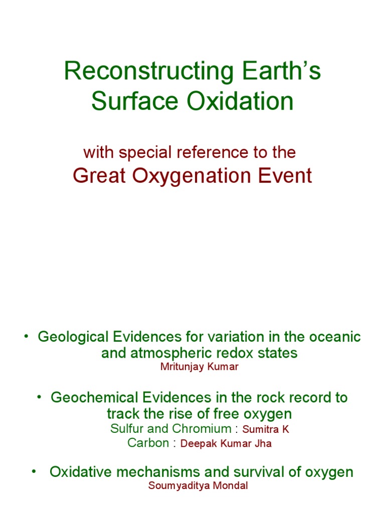 Reconstructing Earth's Surface Oxidation | PDF | Earth | Geology