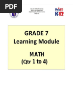 G7-MATH-MATATAG-LESSON-PLAN Quarter 1 | PDF | Polygon | Rectangle