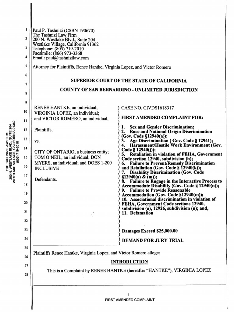 Final First Amended Complaint