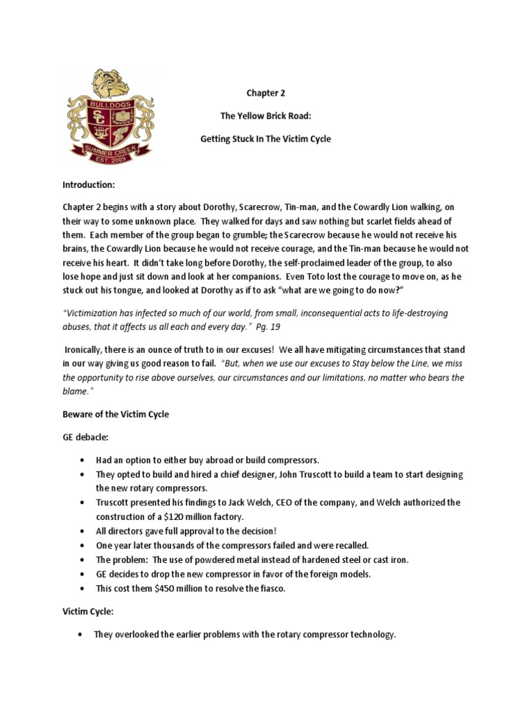 Chapter 2 The Oz Principle | PDF | Cowardly Lion | Dorothy Gale
