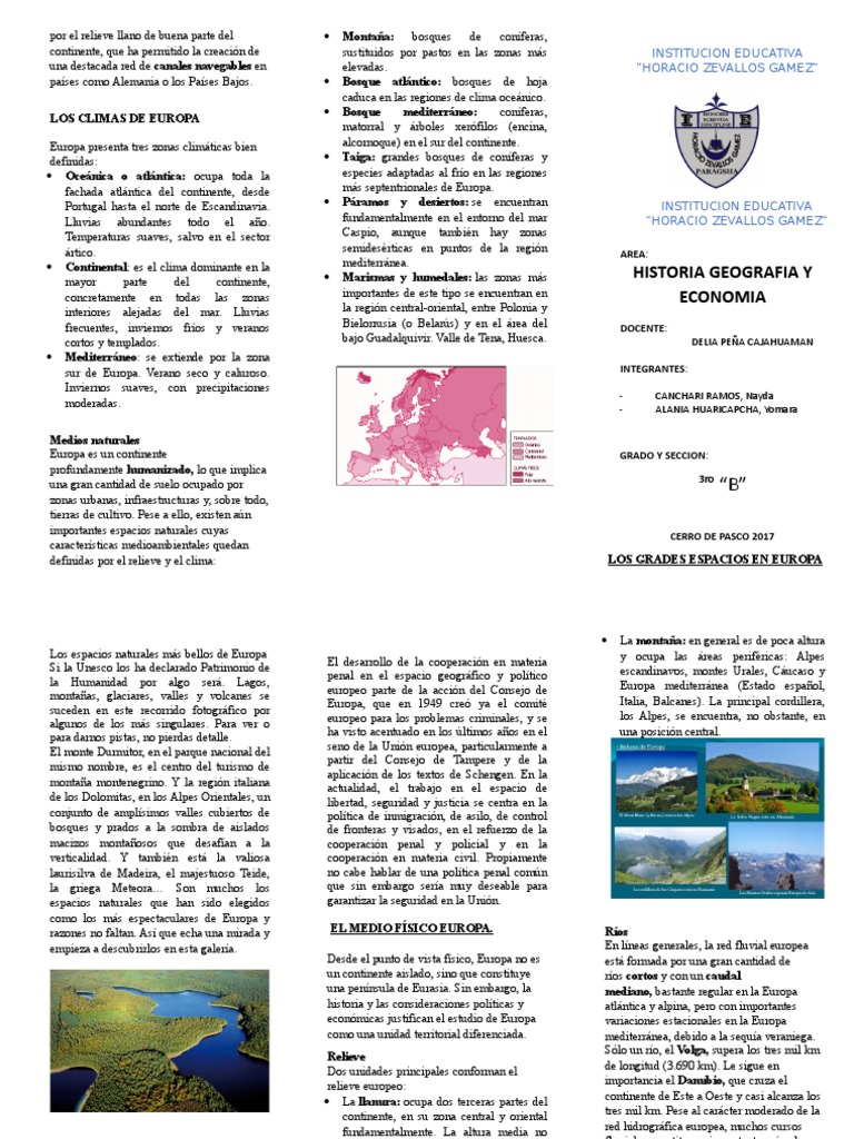 Triptico Horacio 2 | PDF | Clima oceánico | Montañas