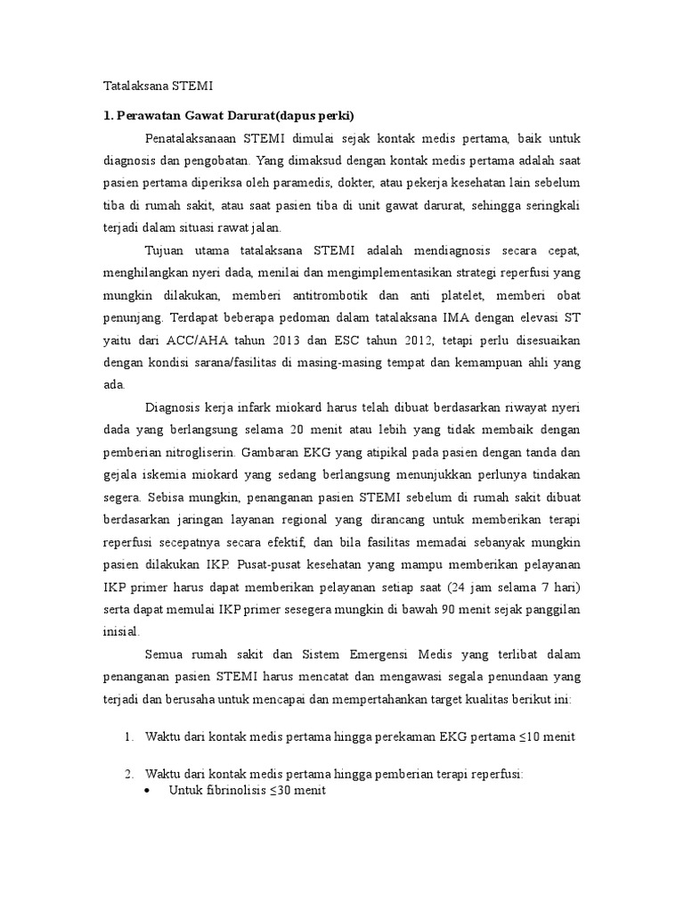 Tatalaksana STEMI | PDF