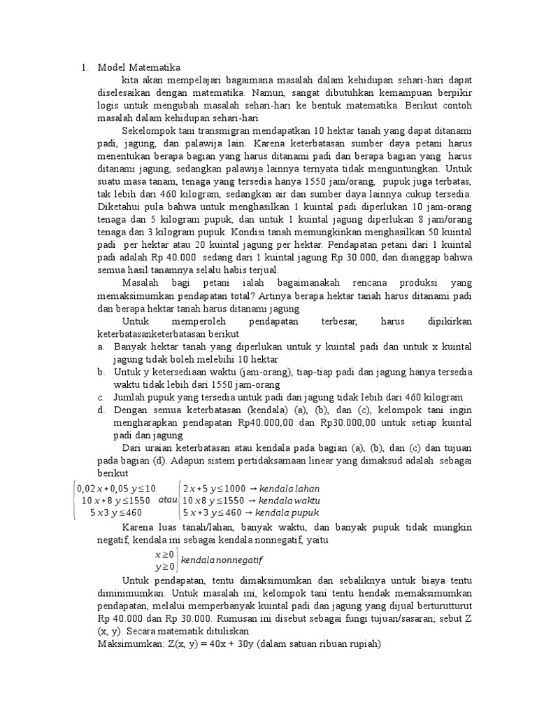 Materi Program Linear | PDF