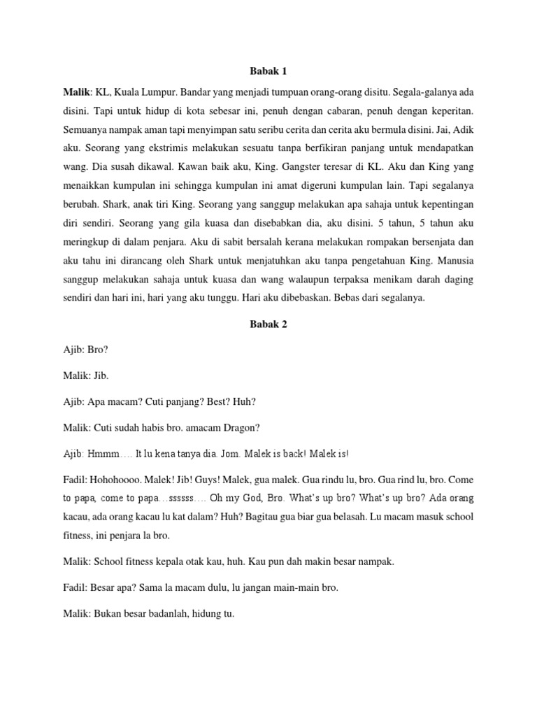 KL Gangster Skrip | PDF