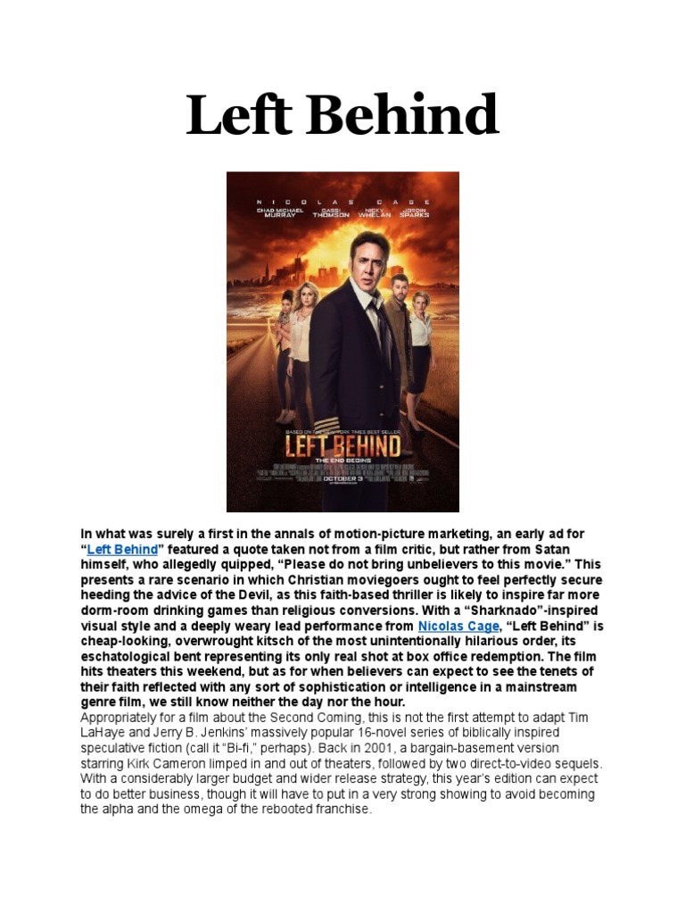 Left Behind | PDF | Left Behind | Religion And Belief