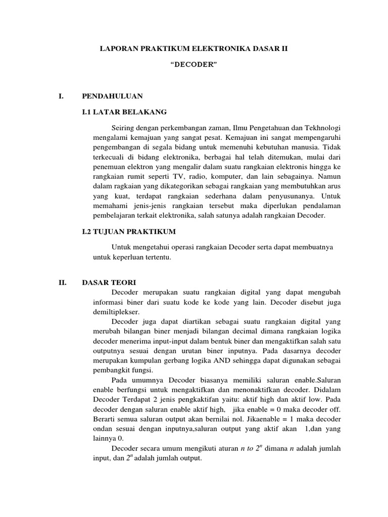 K2315013 - Aulia Arum - Laporan Praktikum Eldas II - DeCODER | PDF | Metode & Bahan Ajar