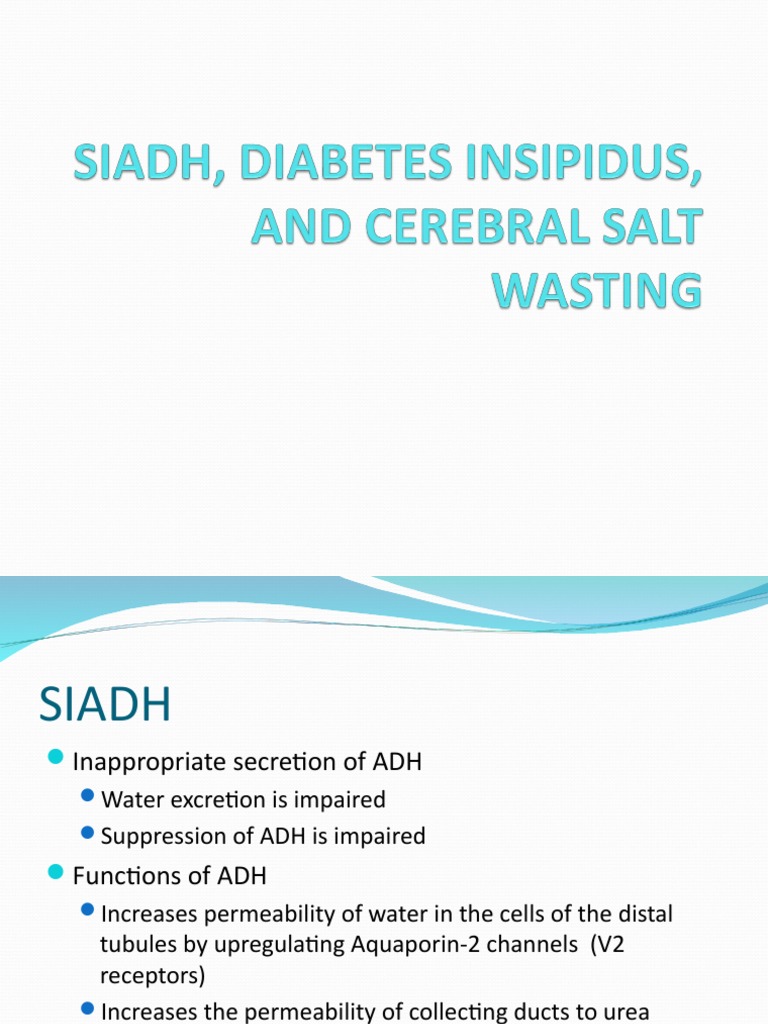 Di, Siadh, CSW Tabel Perbedaan | PDF | Endocrine System | Medical ...