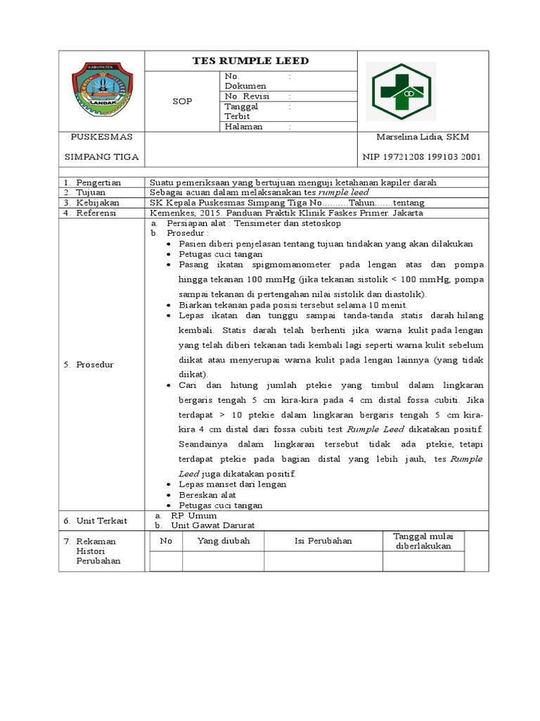 Sop Tes Rumple Leed | PDF