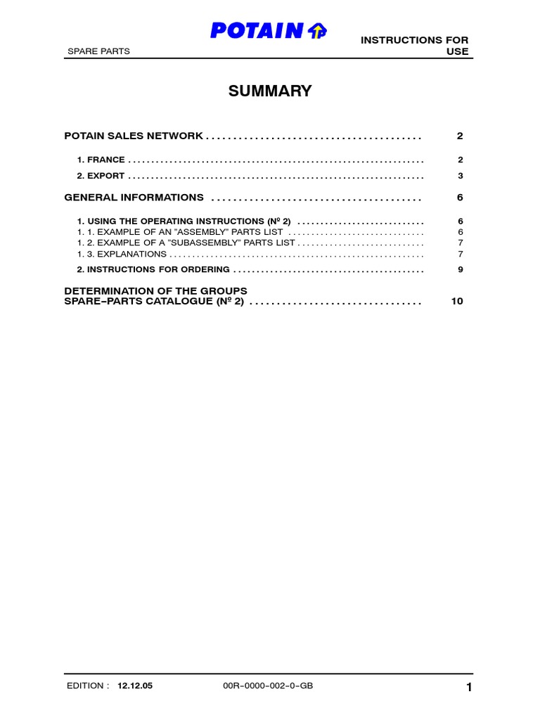 Spare Parts Pdf Equipment Mechanical Engineering