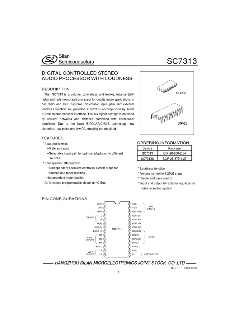 datasheet SC7313S.pdf | Electromagnetism | Electronics | Free 30-day ...