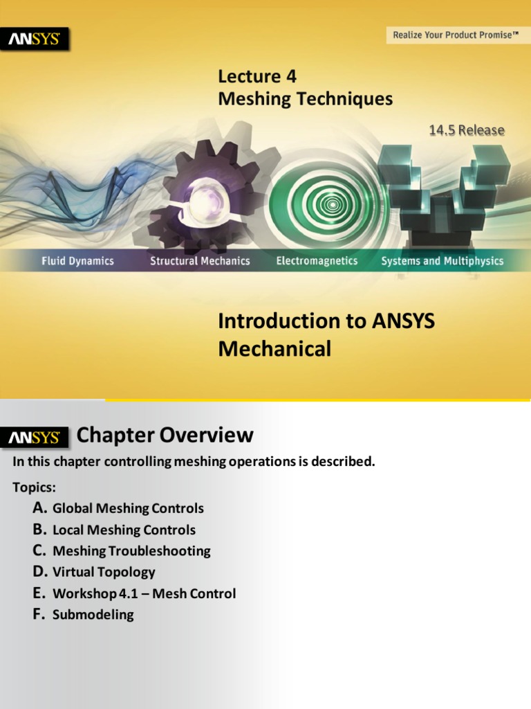 Introduction To ANSYS Mechanical: Meshing Techniques | PDF ...