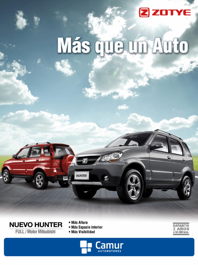 Ficha Zotye Hunter | PDF