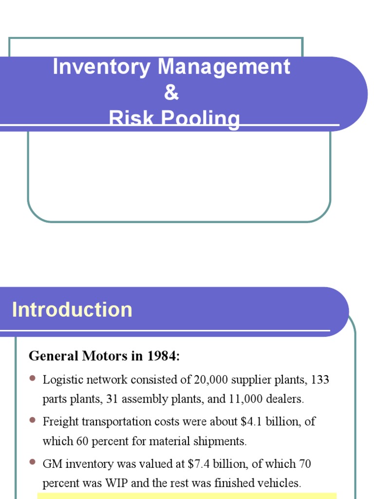 3 Inventory Management and Risk Pooling | PDF | Inventory | Demand
