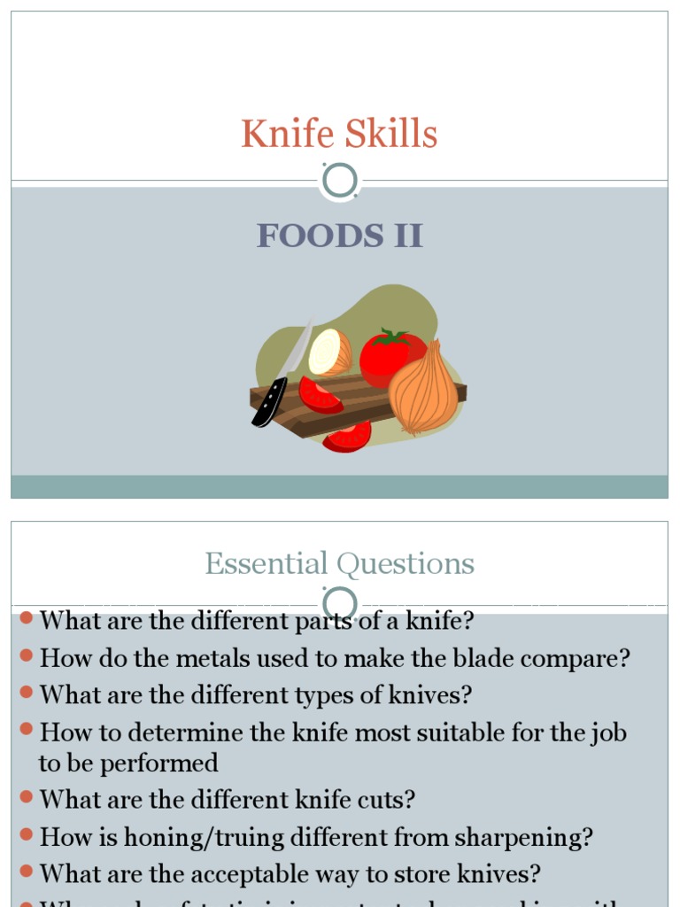 Knife Skills PPT | PDF | Knife | Melee Weapons