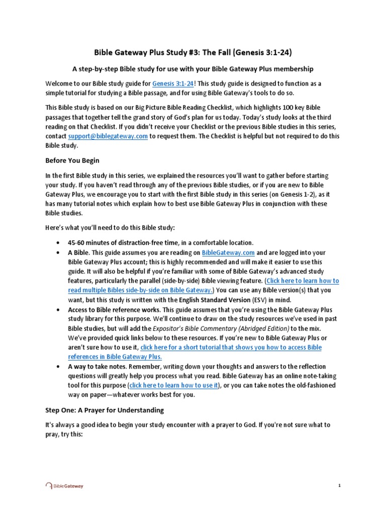 Understanding the Consequences of Sin: An In-Depth Study of Genesis 3:1 ...