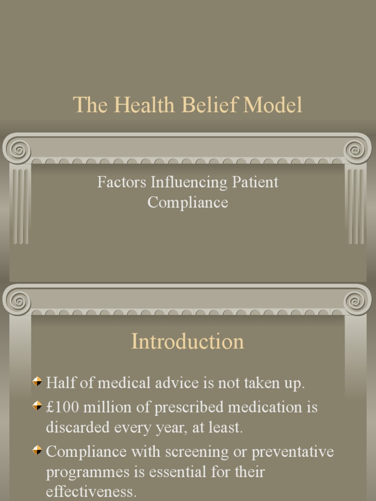 The Health Belief Model: Factors Influencing Patient Compliance | PDF