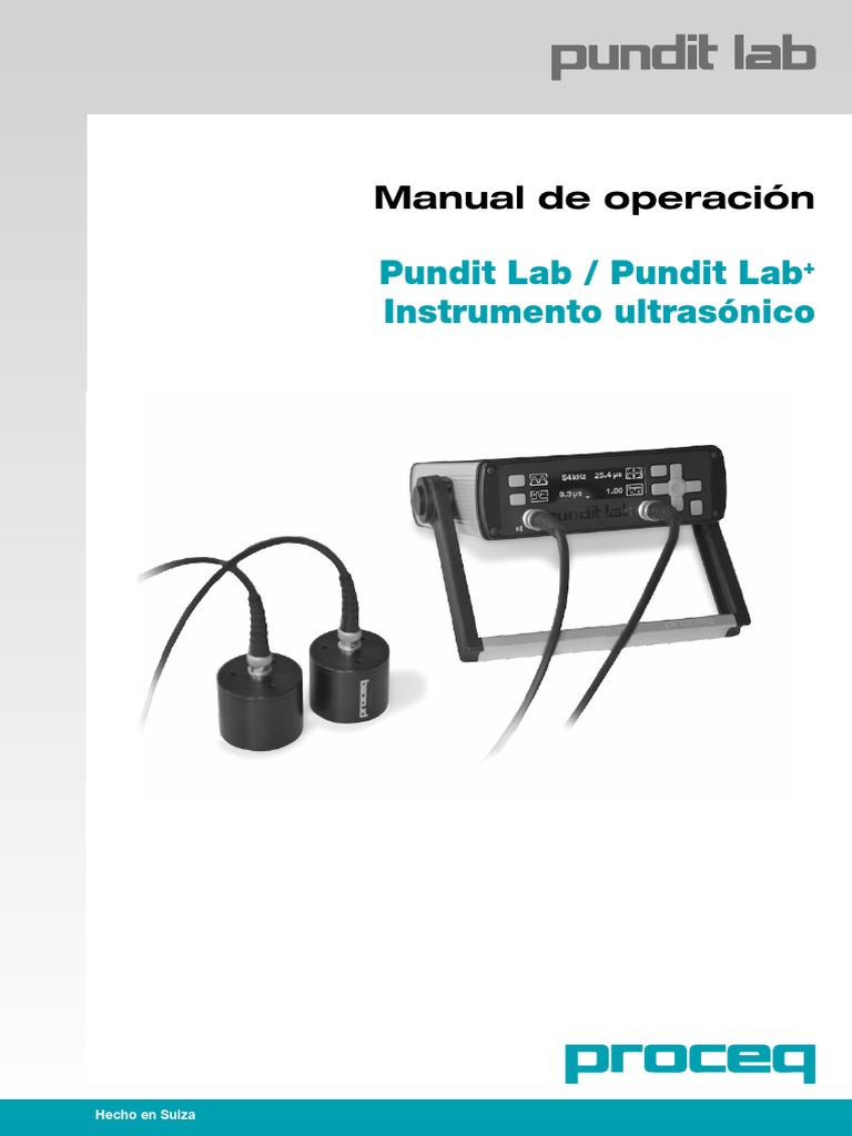 Pundit Lab Operating Instructions Spanish High | PDF | Medición | Point ...