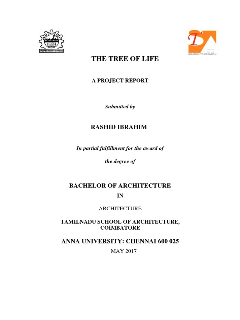 The Tree of Life: A Project Report | PDF | Tunnel | Science