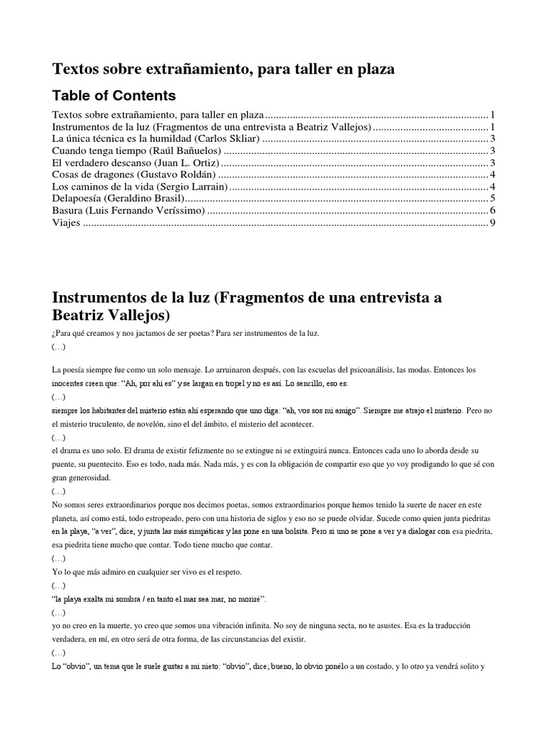 Textos de Extrañamiento | PDF | Verdad | Residuos