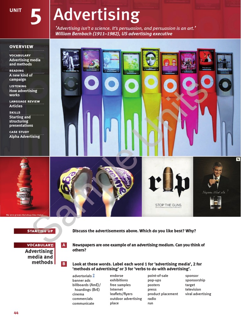 SampleUnits Intermediate ML PDF | PDF | Television Advertisement ...