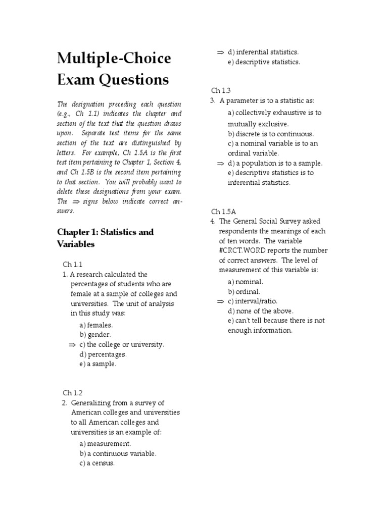 Introductory Statistics MCQs | PDF | Chi Squared Distribution | Statistics