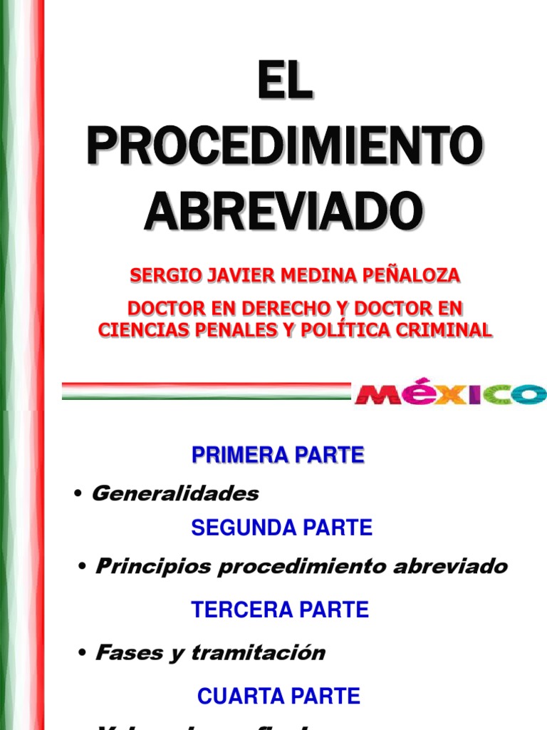 El Procedimiento Abreviado Ok | PDF | Derecho penal | Justicia penal