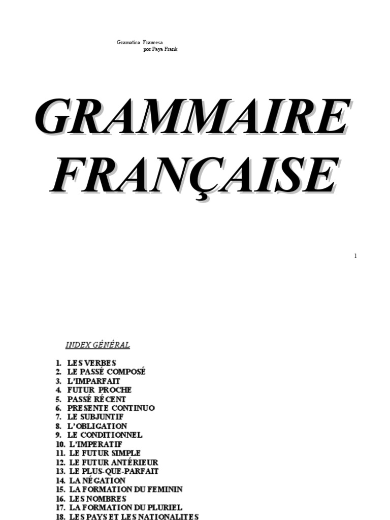 Curso de Gramatica Francesa[1].pdf | Verbe | Règles