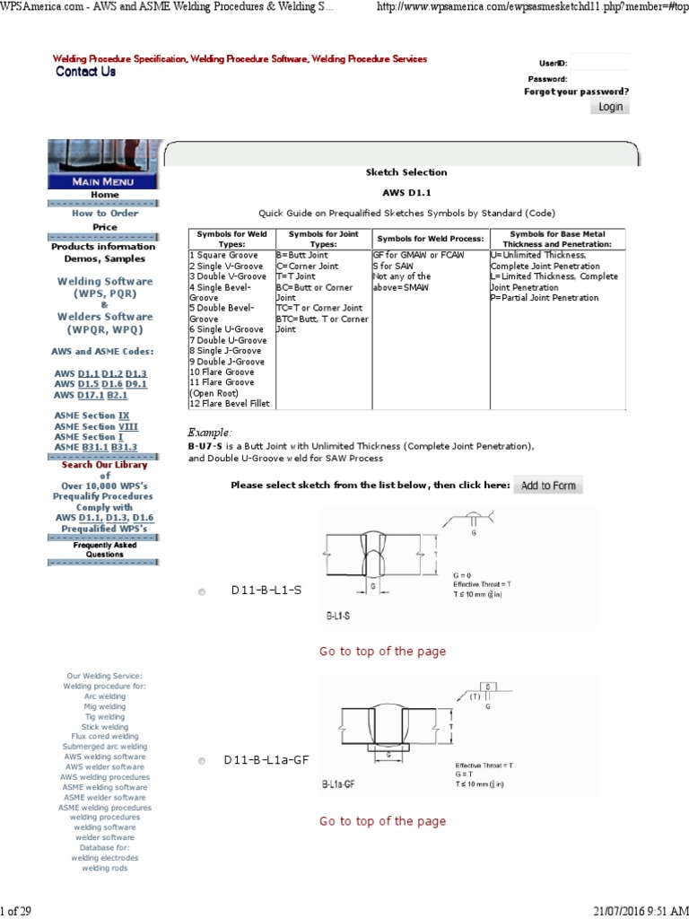 AWS D1.1 Quick Reference Guide Prequalified Welds | Welding | Construction