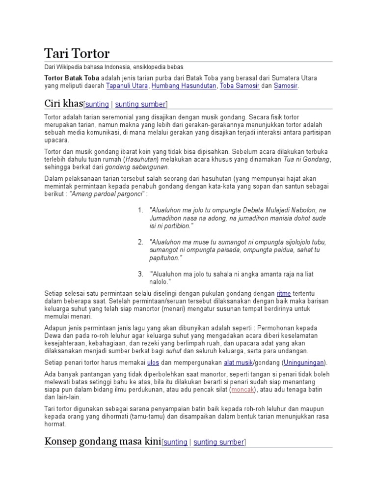 Tarian Tor Tor | PDF