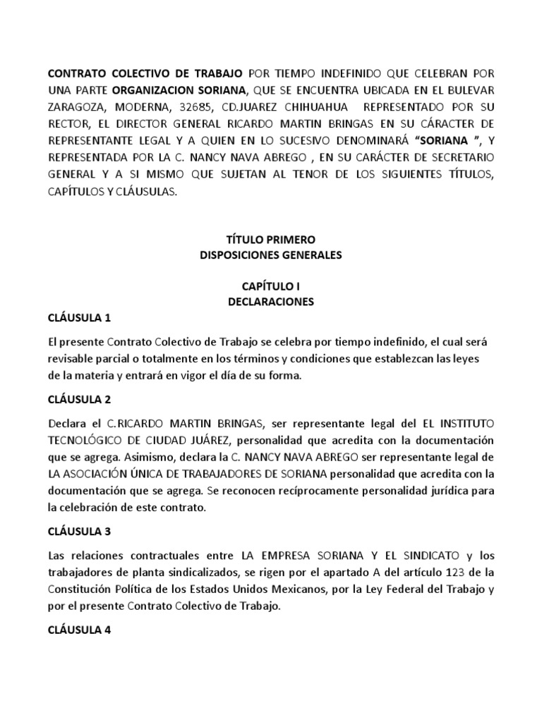 Contrato Colectivo de Trabajo | Salario | Acuerdo colectivo