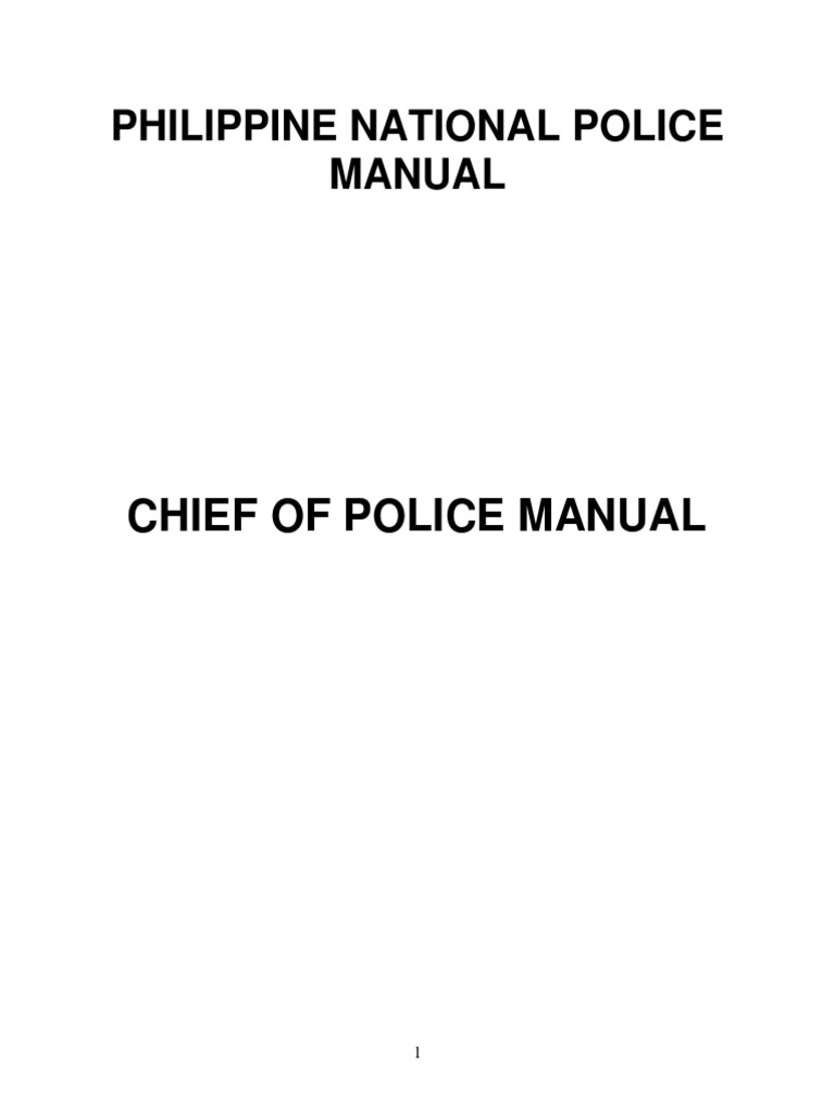 Chief of Police Manual | PDF | Organized Crime | Police