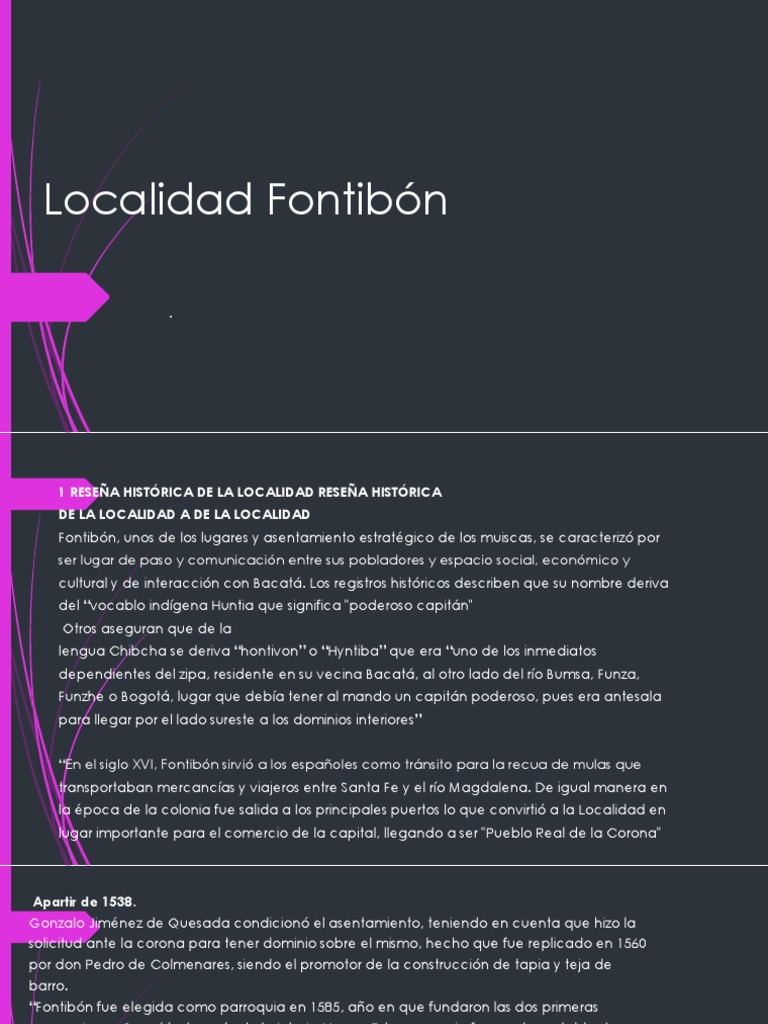 La historia de la localidad de Fontibón desde su fundación como ...