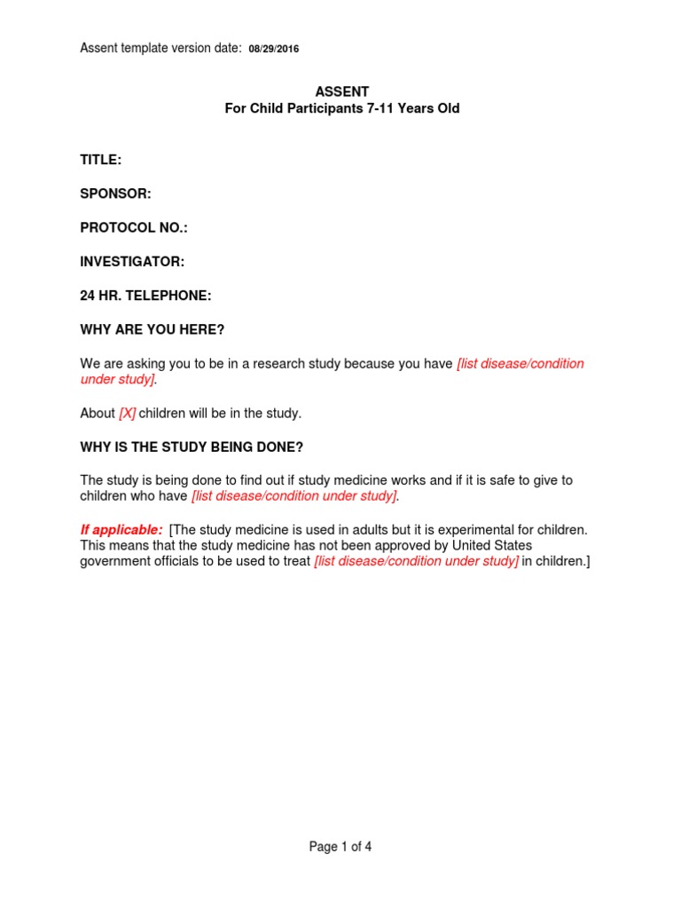 Child Study Participation Guide | PDF | Heart | Medicine