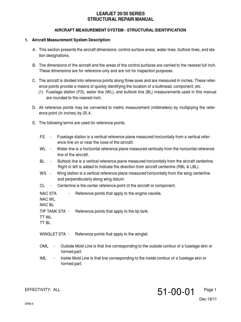 Learjet 20/30 Series Structural Repair Manual | PDF | Aileron | Aircraft
