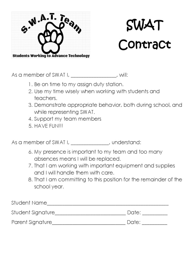 Swat Contract | PDF