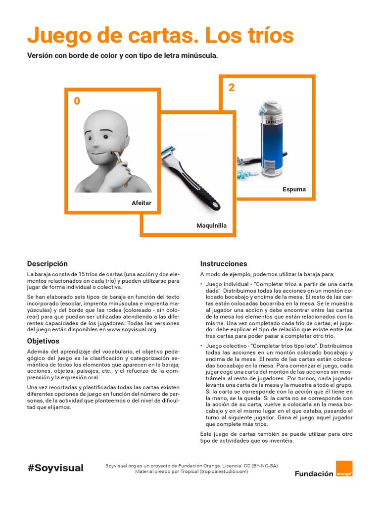 Baraja de Vocabulario - Versión Con Borde de Color y Con Tipo de Letra ...