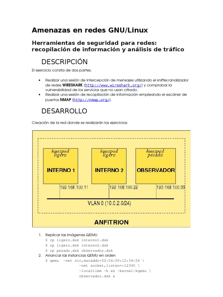 Practica Redes | PDF | Software de red basado en protocolo de Internet | Protocolos de internet