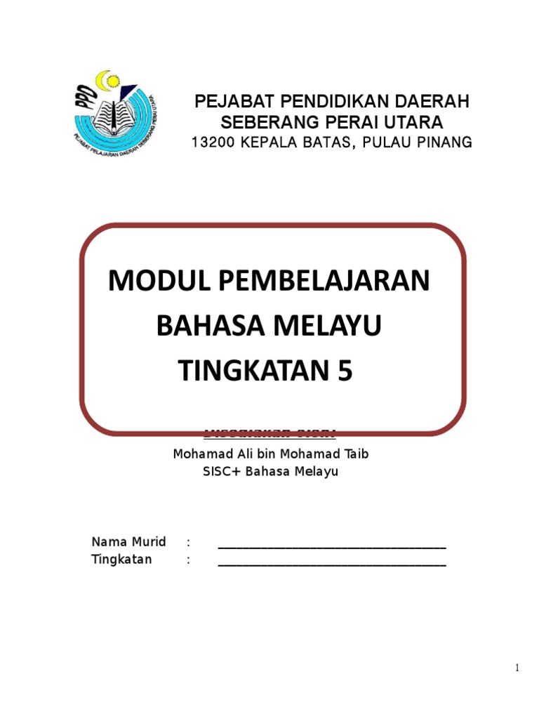 Modul BM SPM Halus 2015 | PDF