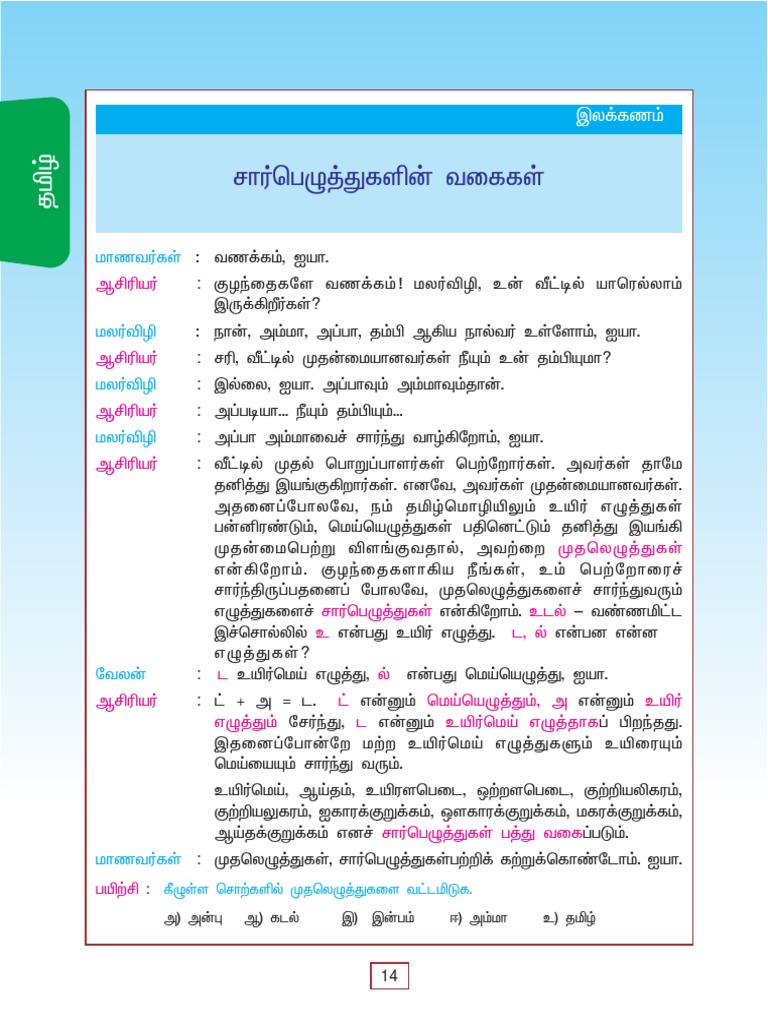 6th To 10th Tamil Grammar | PDF